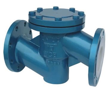 H41J法兰衬胶止回阀