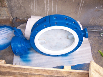 D341F4蜗杆传动衬氟蝶阀 价格:1020元